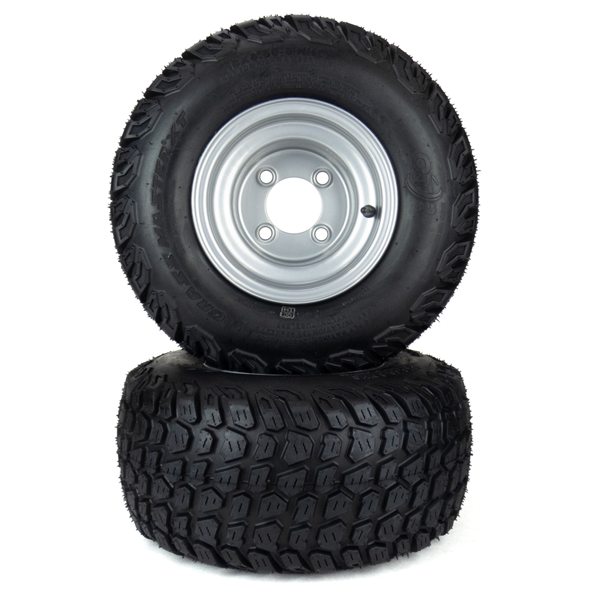 (2) Grassmaster XT Tire Assemblies 18x8.50-8 Fits Hustler Raptor 42" 5 – NoAir Products