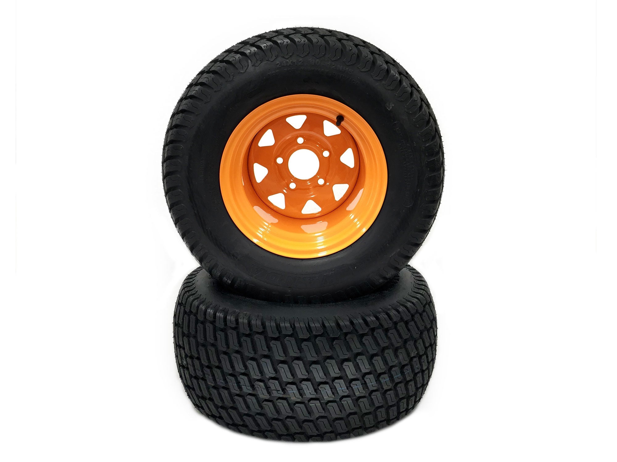 (2) Turf Tire Assemblies 24x12.00-12 Fits Scag Cheetah 61" 72" 484024 ...