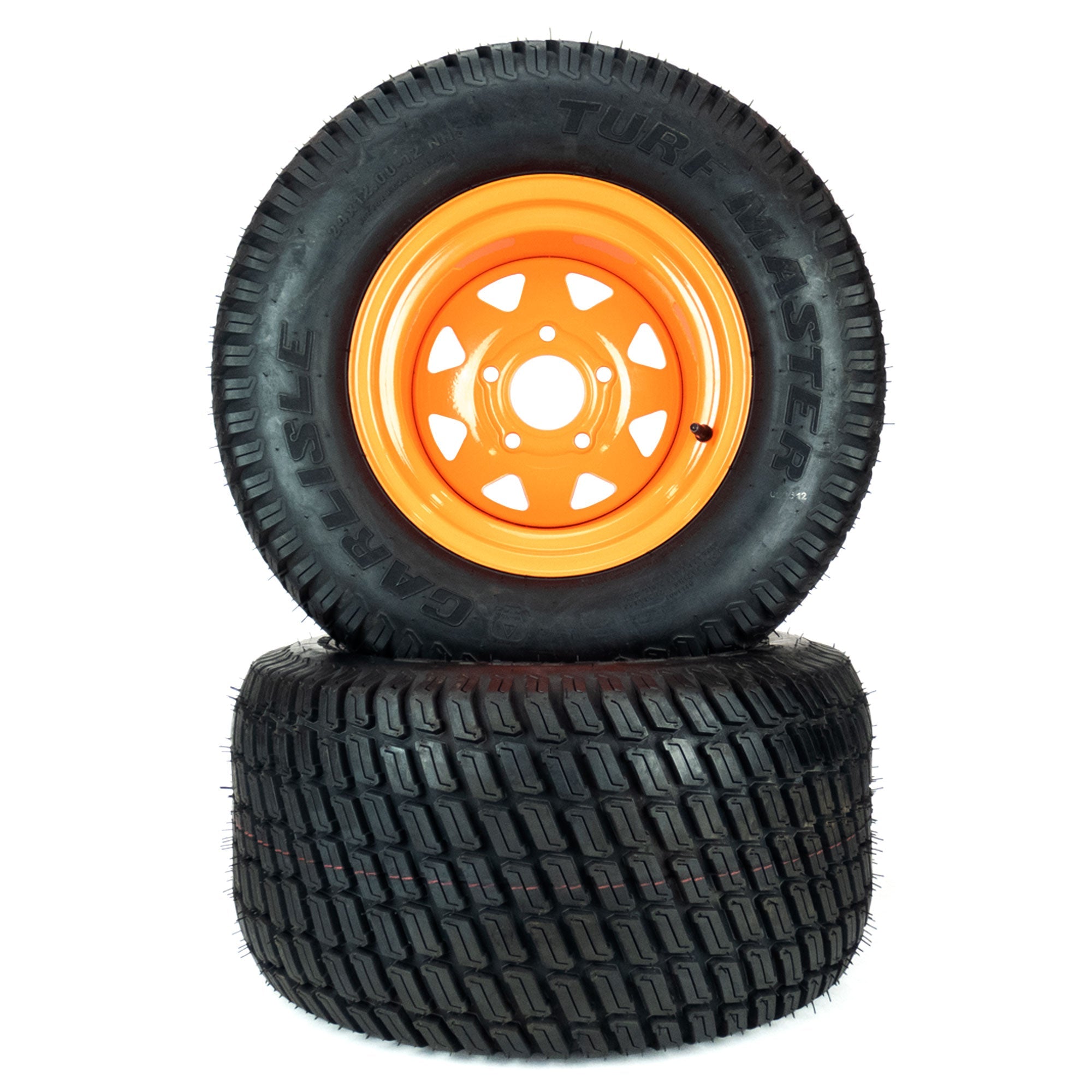 (2) Carlstar/Carlisle Turf Master Tire Assemblies 24x12.00-12 Fits Sca ...