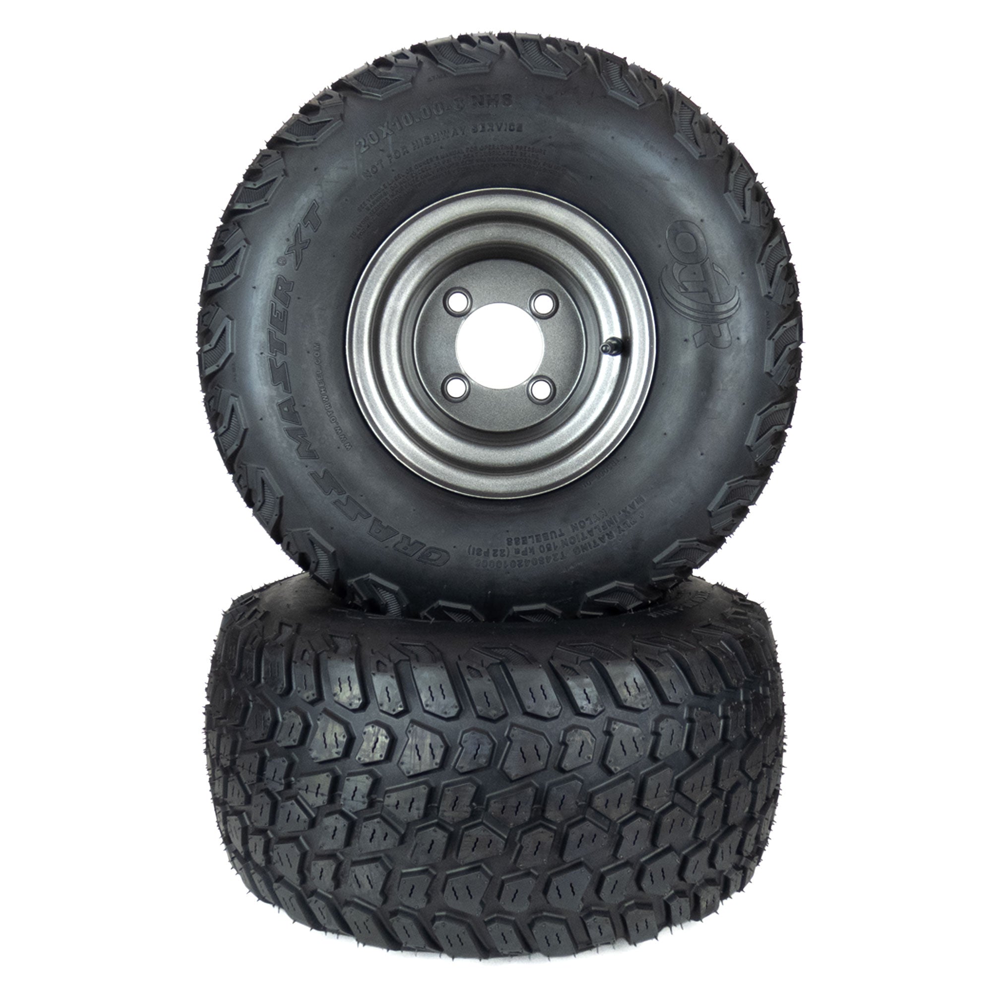 (2) Grassmaster XT Tire Assemblies 20x10.00-8 Fits Gravely ZTX 52" 60 ...