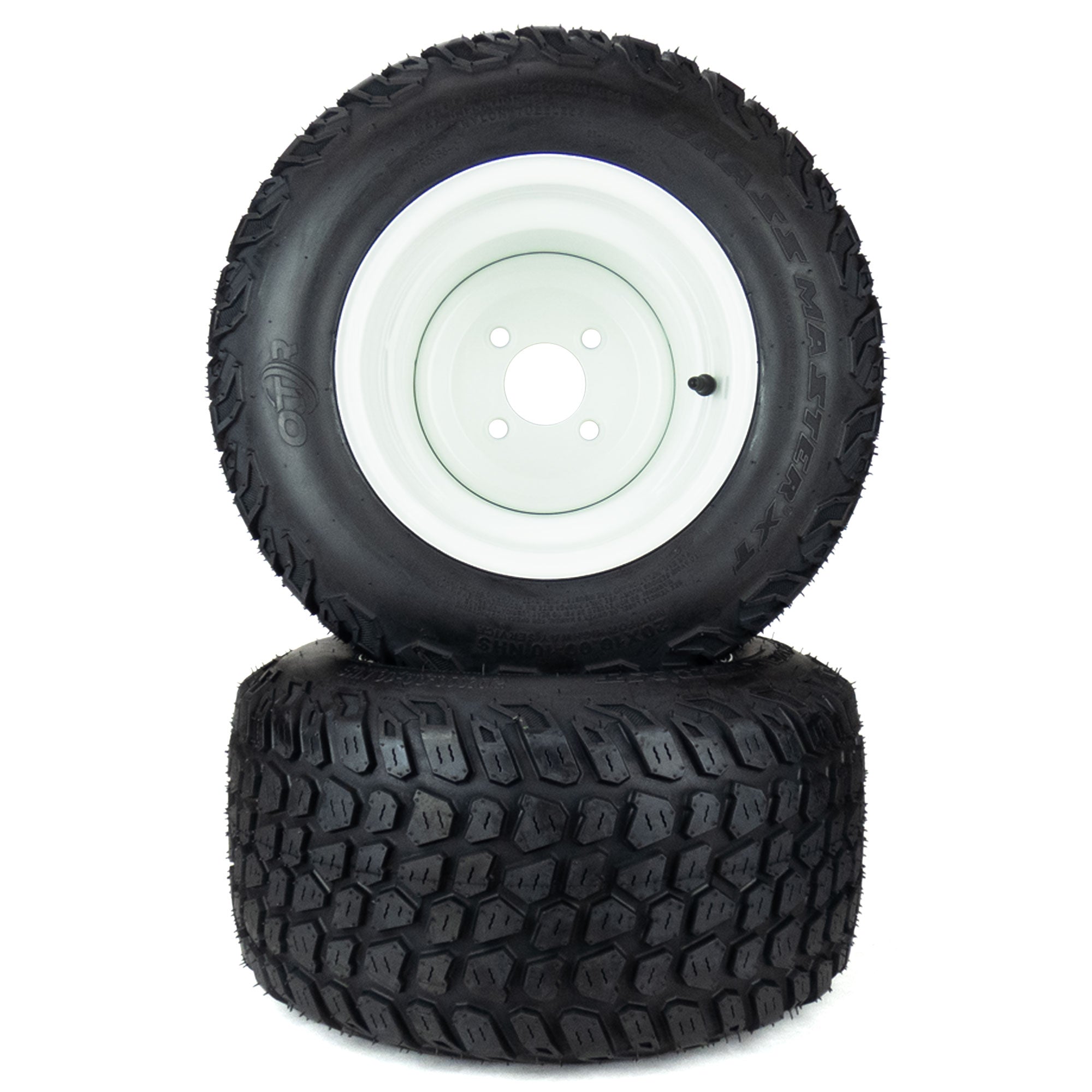 (2) Grassmaster XT Tire Assemblies 20x10.00-10 Fits Country Clipper Bo ...