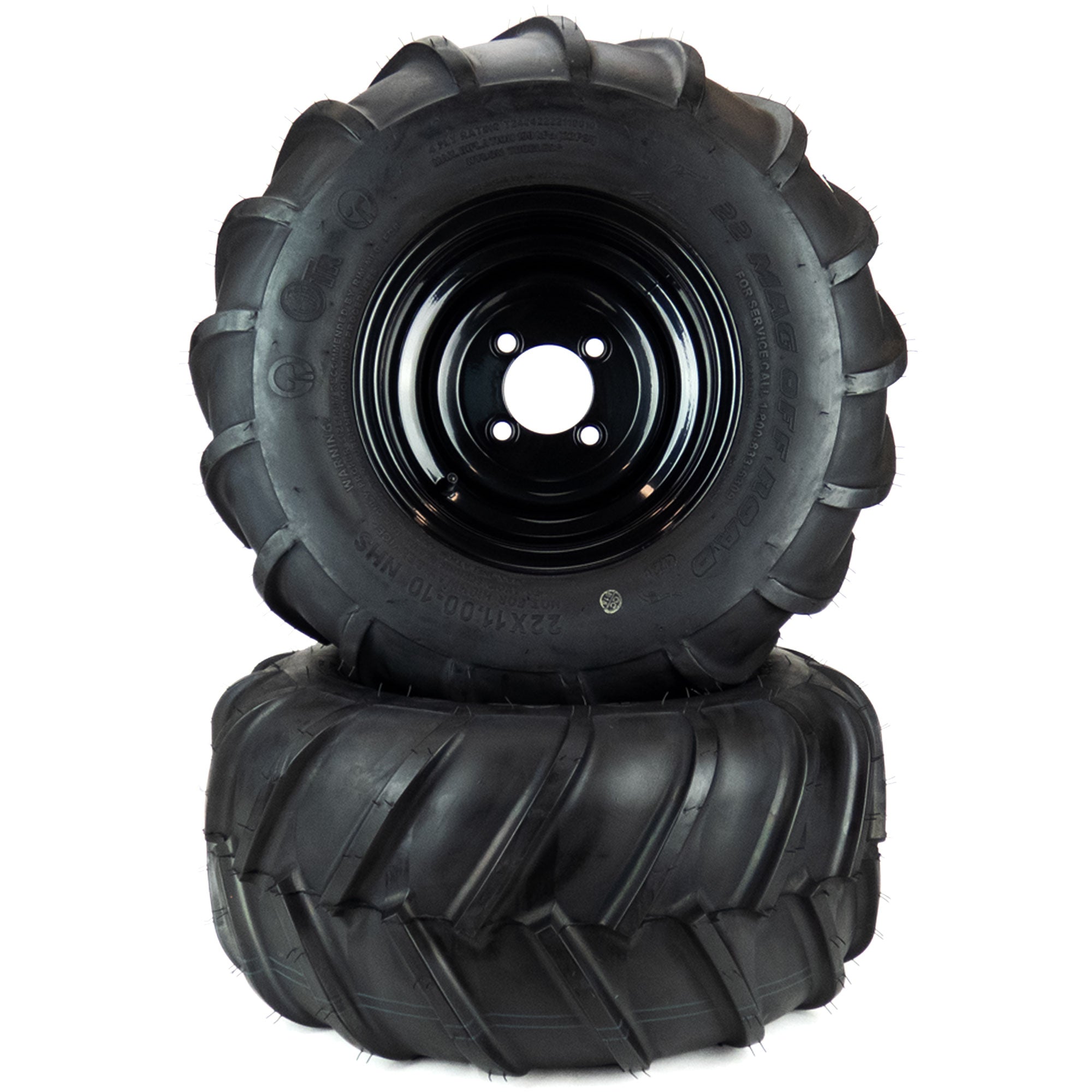 (2) Aggressive Tire Assemblies 22x11.00-10 Fits Bad Boy ZT Elite Model ...