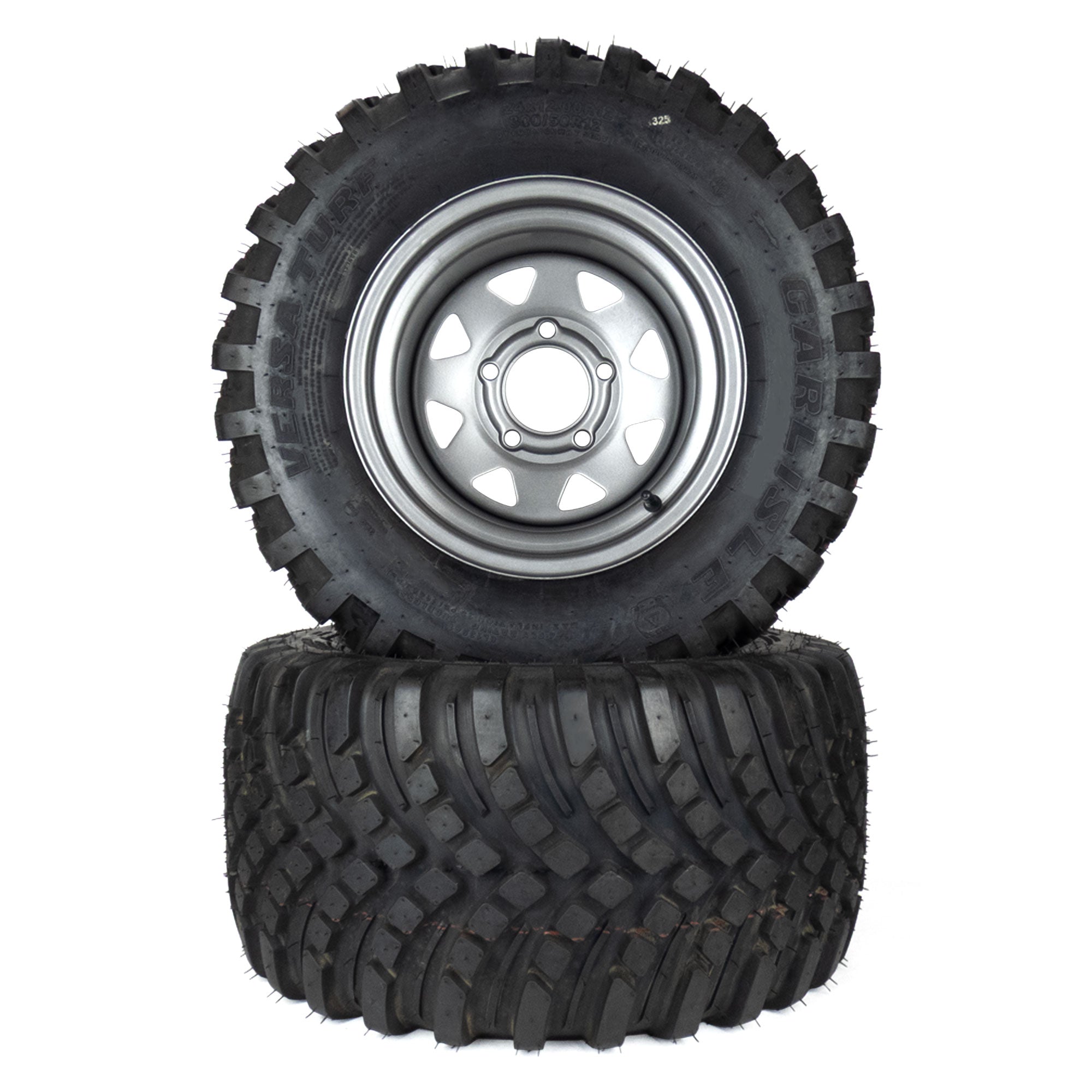 (2) Versa Turf Tire Assemblies 24x12.00-12 Fits Gravely PT 200 400 60 ...