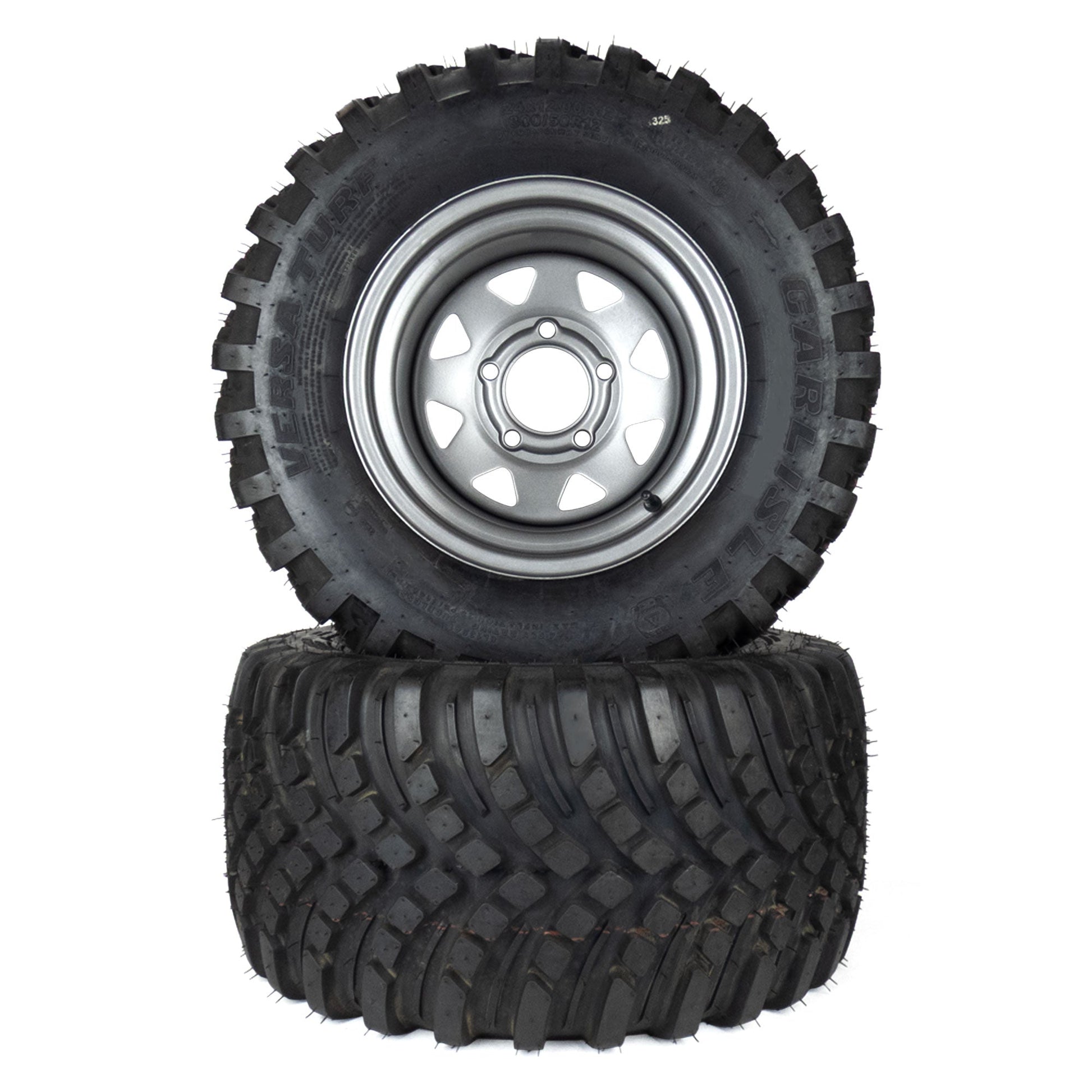 (2) Versa Turf Tire Assemblies 24x12.00-12 Fits Gravely PT 200 400 60 ...