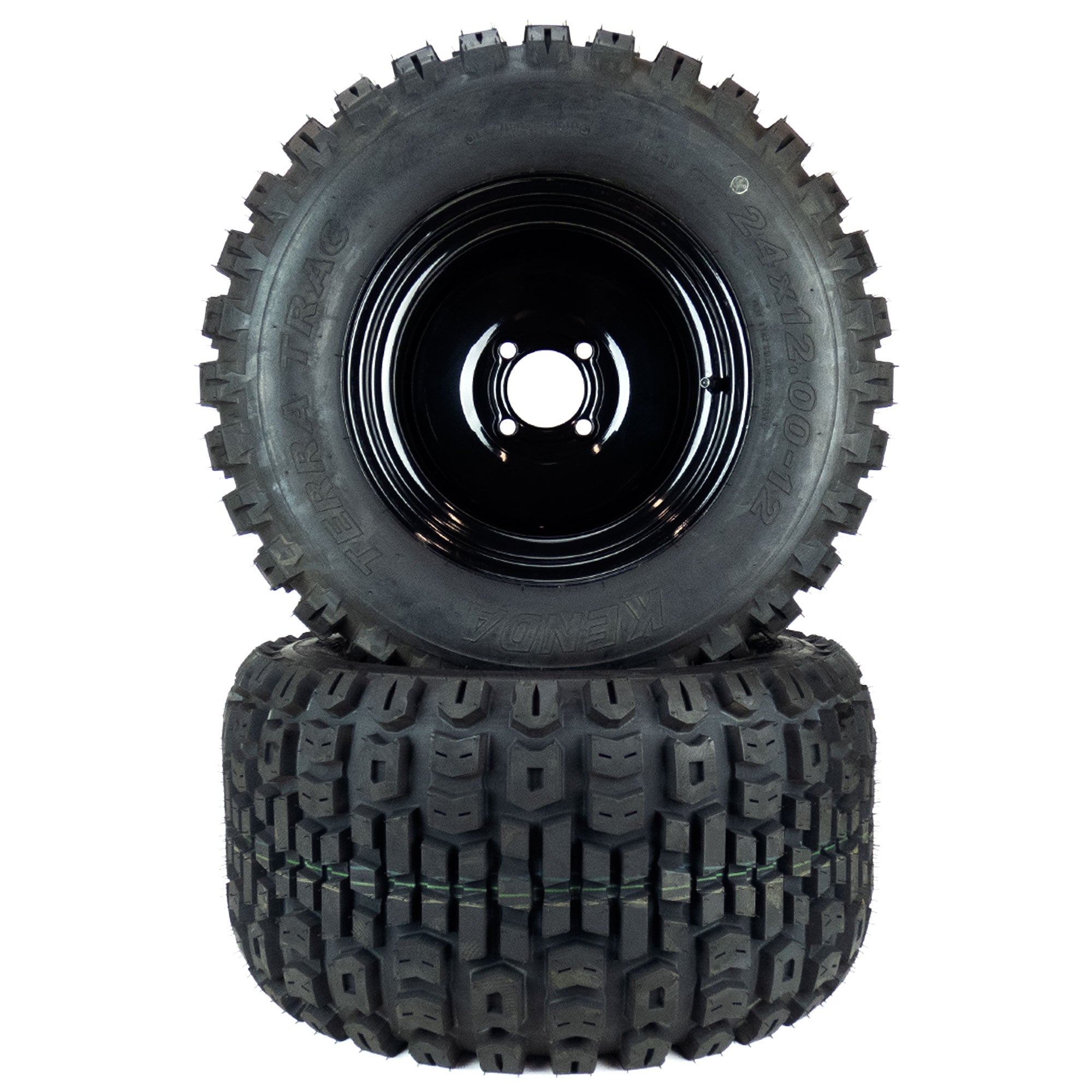 (2) All Terrain Tire Assemblies 24x12.00-12 Fits Scag Patriot Tiger Ca ...